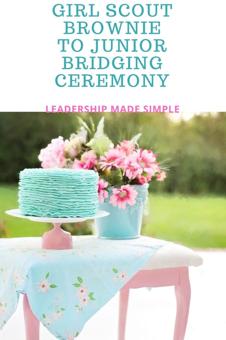 Girl Scout Brownie to Junior Bridging Ceremony – Troop Leader