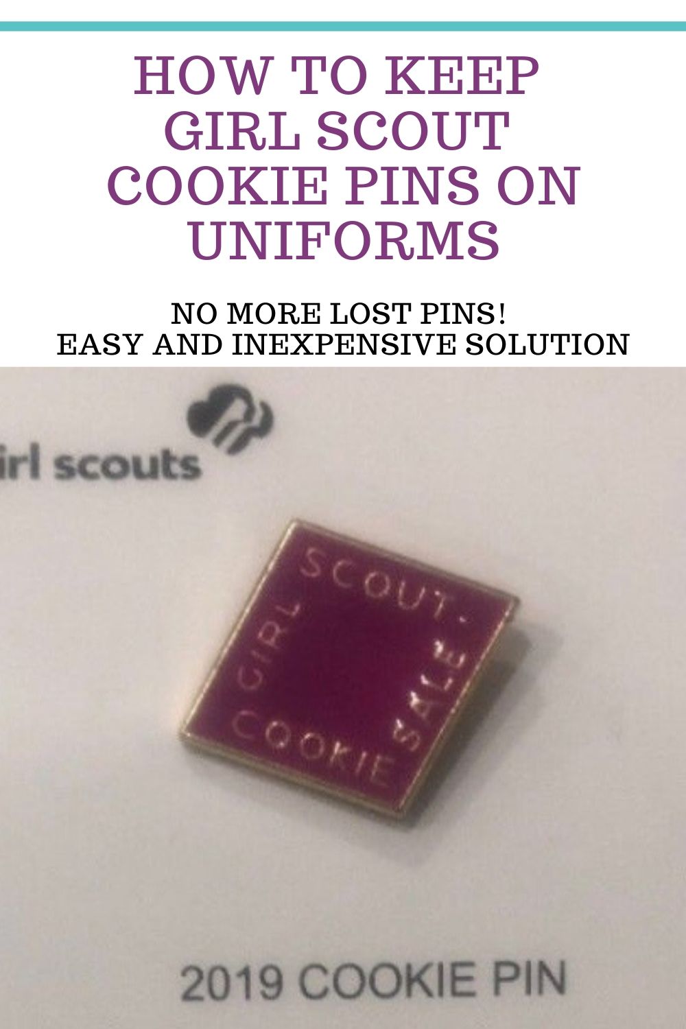 How to Keep Girl Scout Cookie Pins on uniforms How to Keep Girl Scout Cookie Pins on uniforms