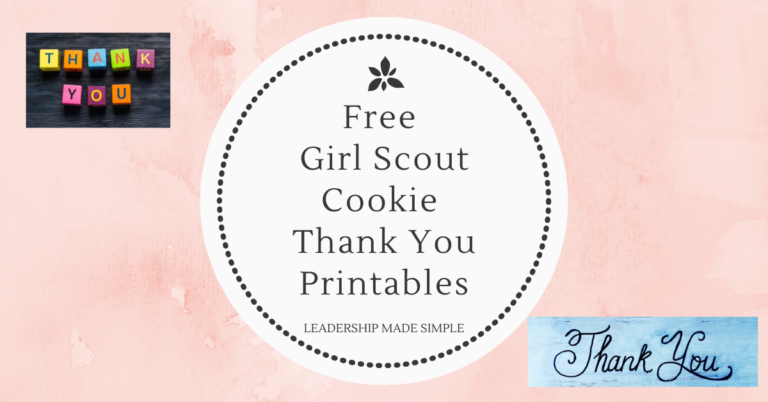Free Girl Scout Cookie Thank You Printables – Troop Leader
