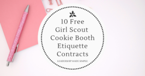 10 Free Girl Scout Cookie Booth Etiquette Contracts – Troop Leader