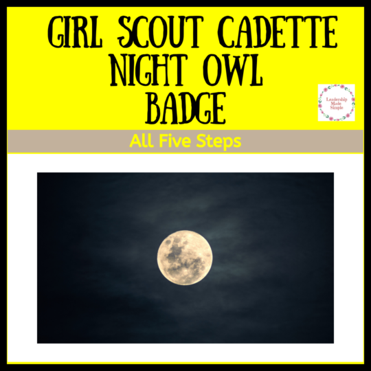 Girl Scout Cadette Night Owl Badge Meeting Plan – Troop Leader
